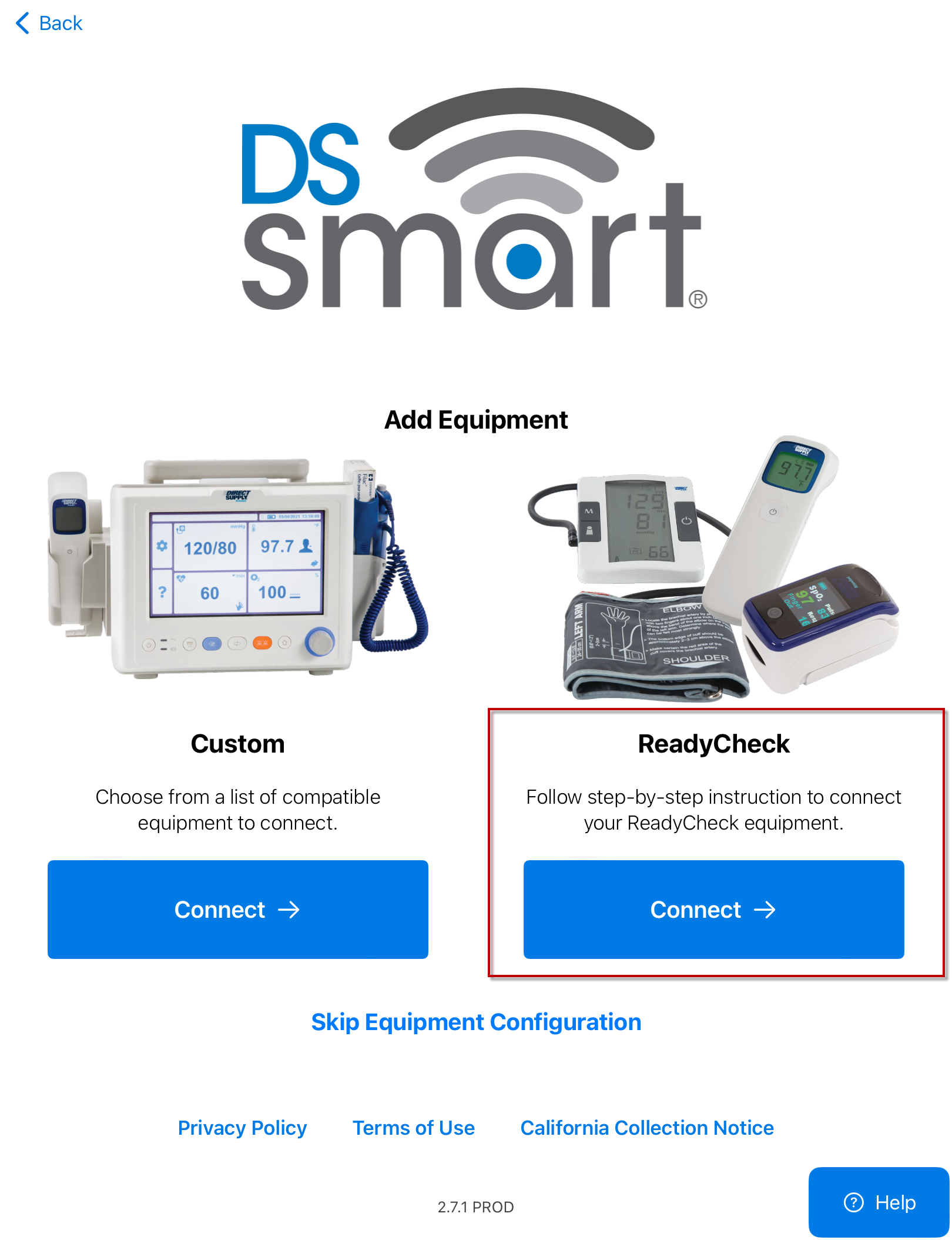 Pairing Equipment with Ready Check (iOS) – DS smart®