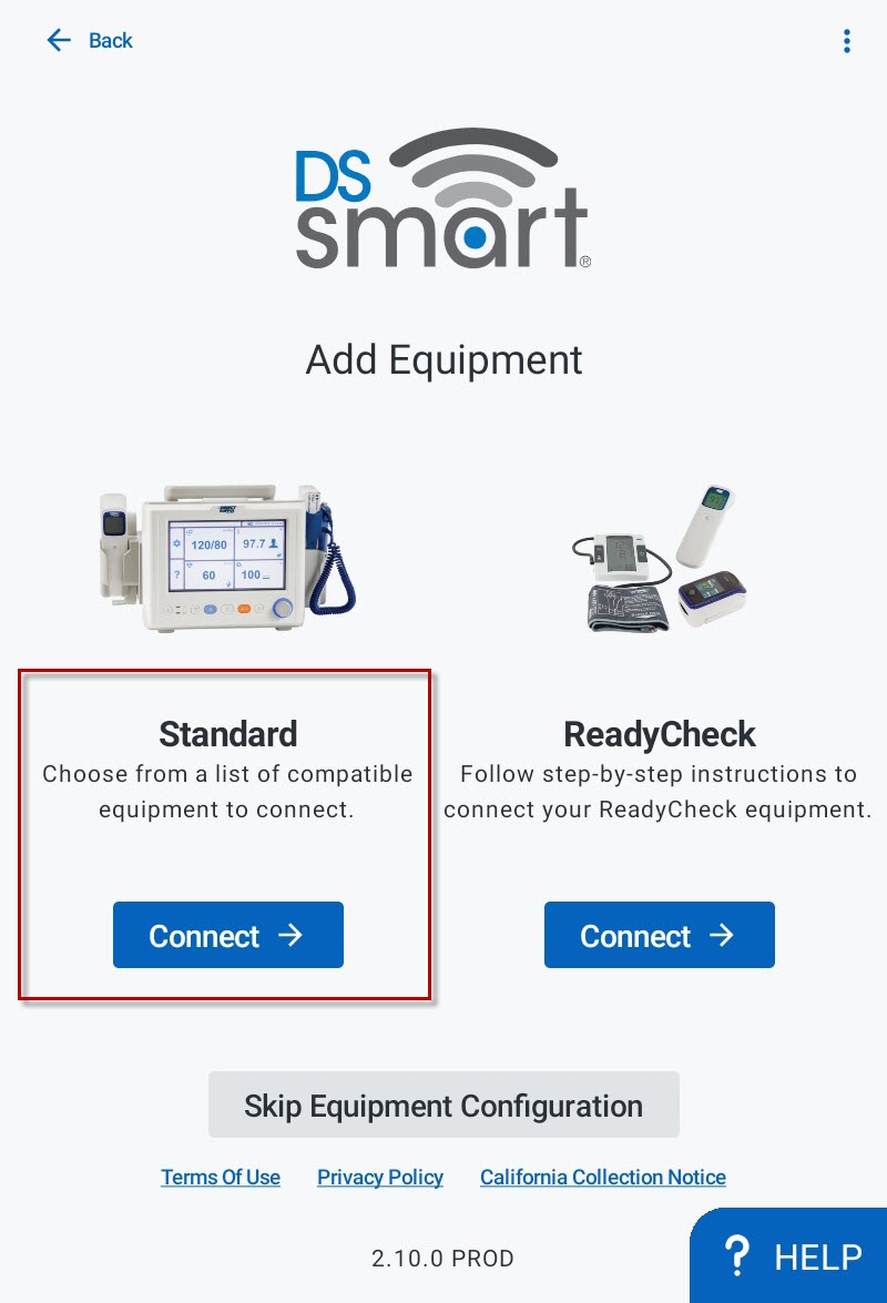Connecting Equipment to DS smart at Tablet Setup (Android) – DS smart®
