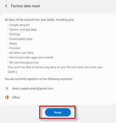 Resetting an Android Tablet to Factory Settings – DS smart®