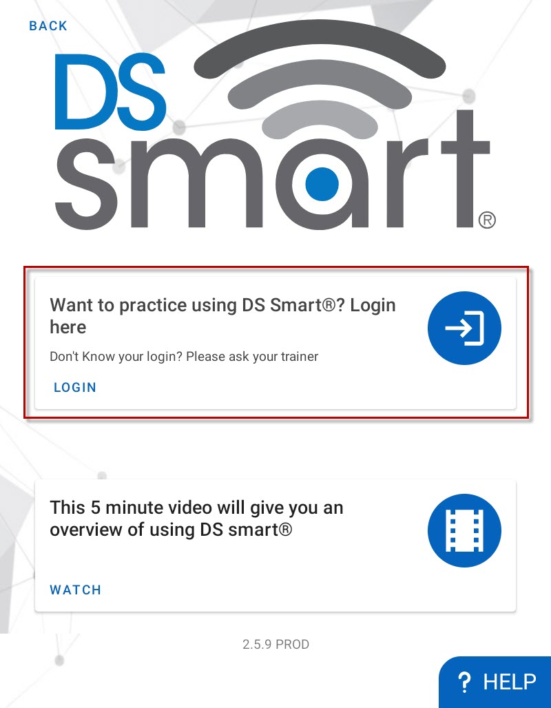 Entering Training Mode on DS smart® – DS smart®